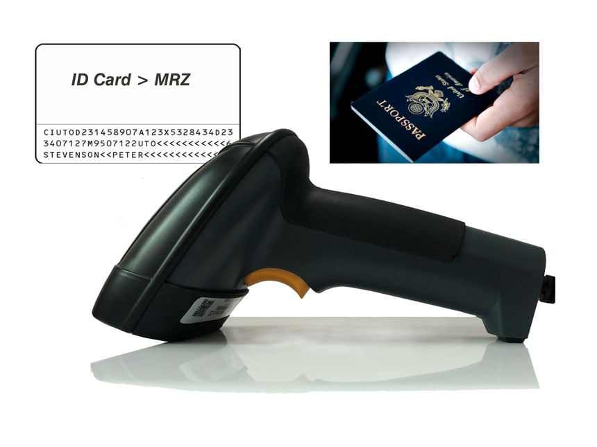 QU-R-302 Pistolengriff MRZ Scanner 1D Barcode 2D Barcode Reader - QUIO – RFID/NFC Kartentechnologie